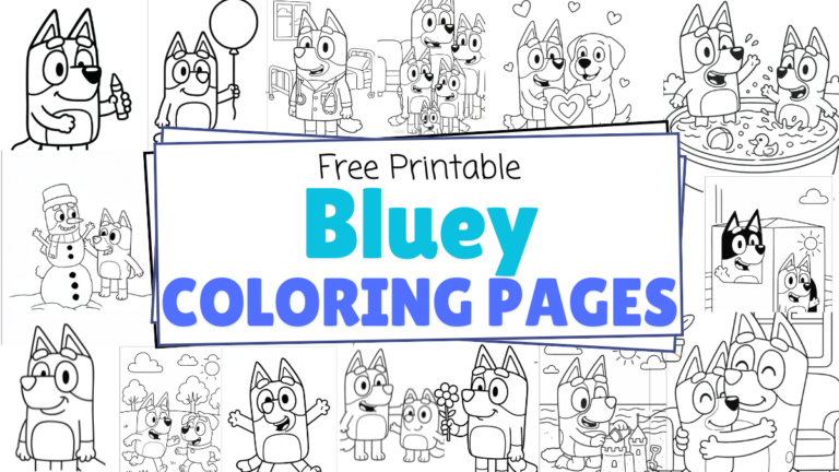 Free Bluey Coloring Pages - Happy Toddler Playtime