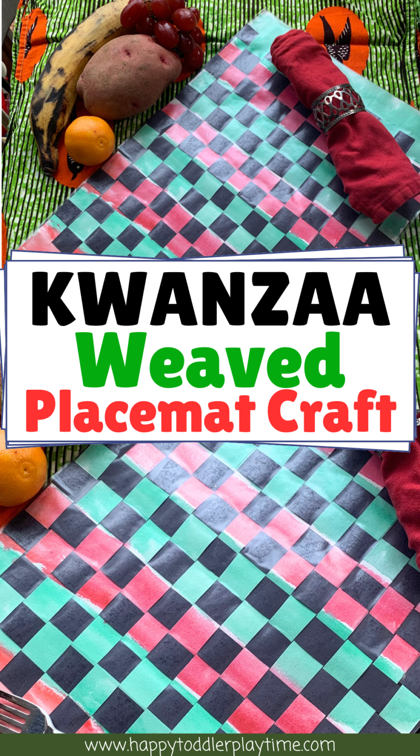 Weaved Placemat Craft for Kwanzaa - Happy Toddler Playtime