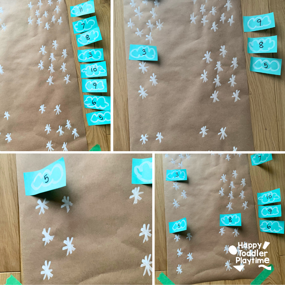 Snowflake Post-it Note Counting Activity for Preschoolers - Happy ...