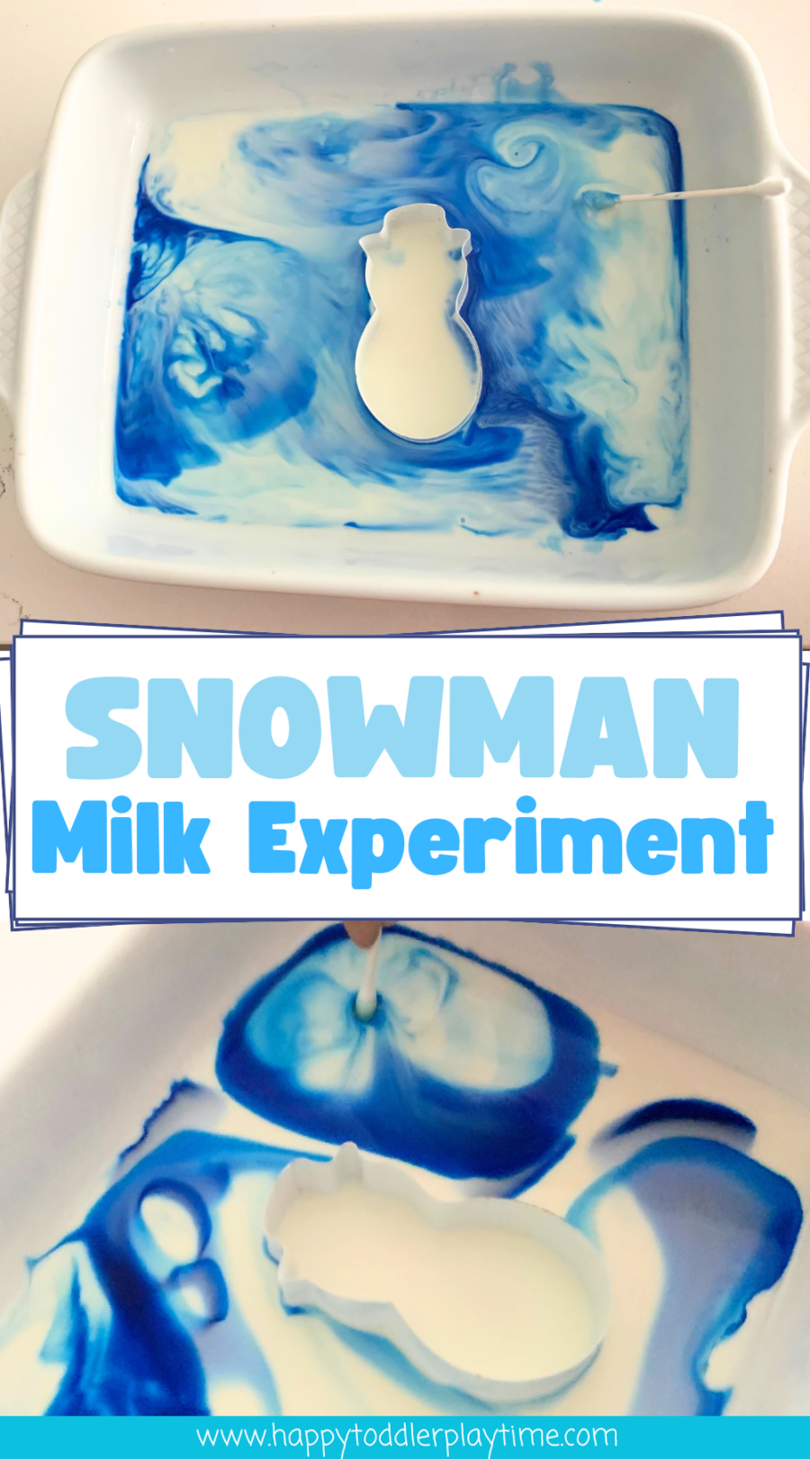 Snowman Milk Experiment - Happy Toddler Playtime