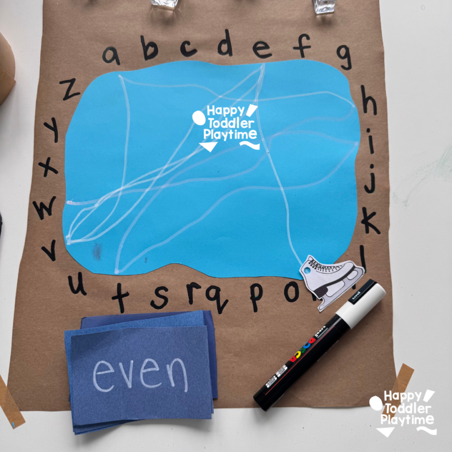 Ice Skating Sight Word Activity - Happy Toddler Playtime