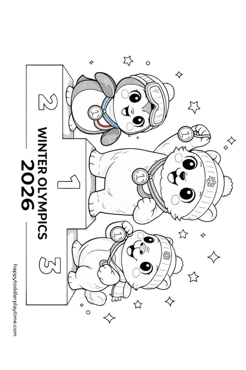 Winter Olympics Coloring Pages (Free Printable) - Happy Toddler Playtime