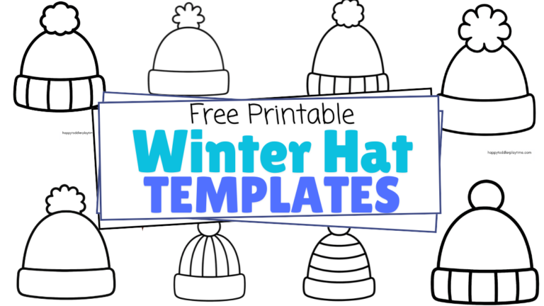 Winter Hat Templates (Free Printable) - Happy Toddler Playtime