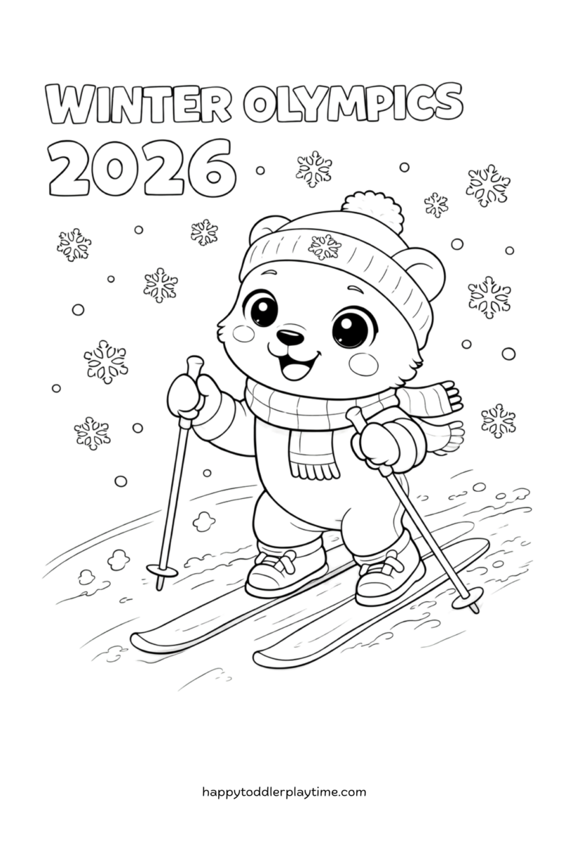 Winter Olympics Coloring Pages (Free Printable) - Happy Toddler Playtime