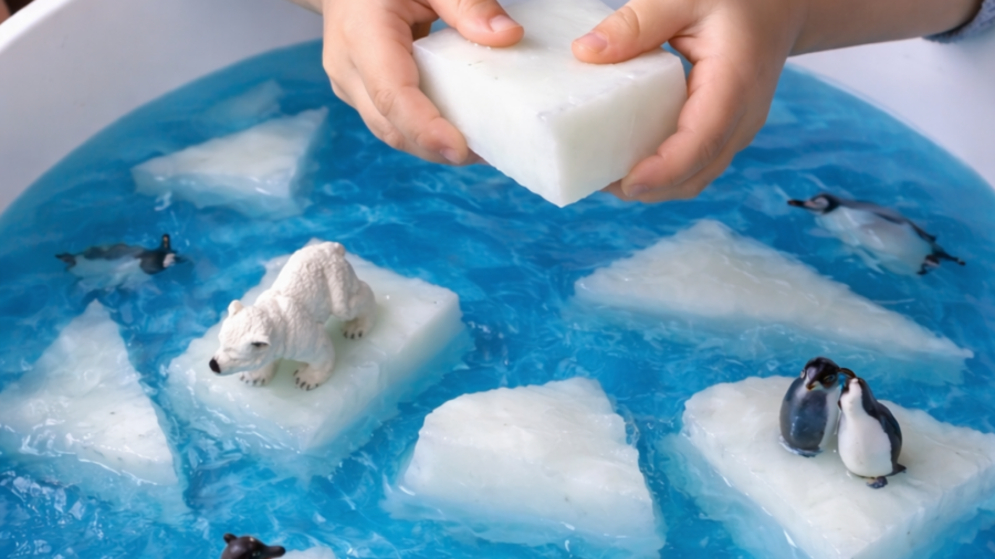 Taste-Safe Iceberg for Arctic Sensory Play - Happy Toddler Playtime