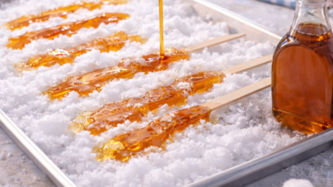 Maple Snow Candy Recipe - Happy Toddler Playtime