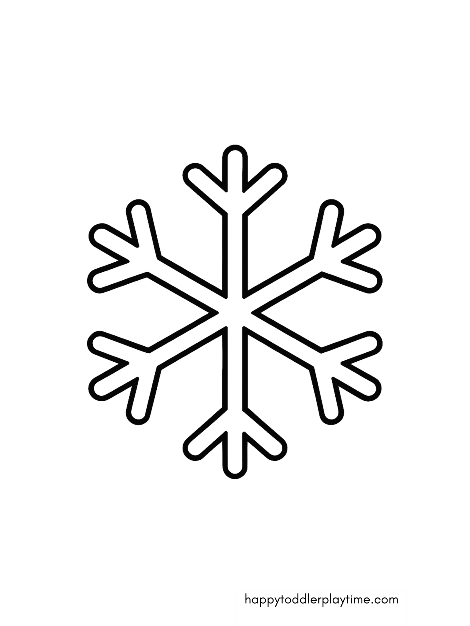 Snowflake Templates (Free Printable) - Happy Toddler Playtime