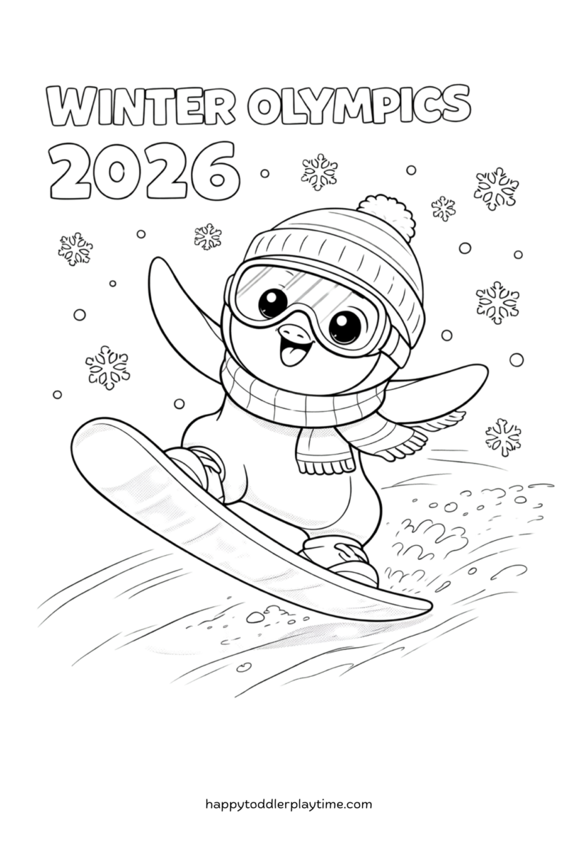 Winter Olympics Coloring Pages (Free Printable) - Happy Toddler Playtime