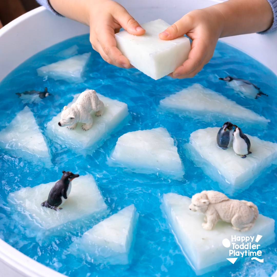 Taste-Safe Iceberg for Arctic Sensory Play - Happy Toddler Playtime