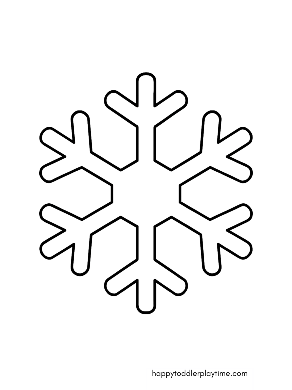 Snowflake Templates (Free Printable) - Happy Toddler Playtime