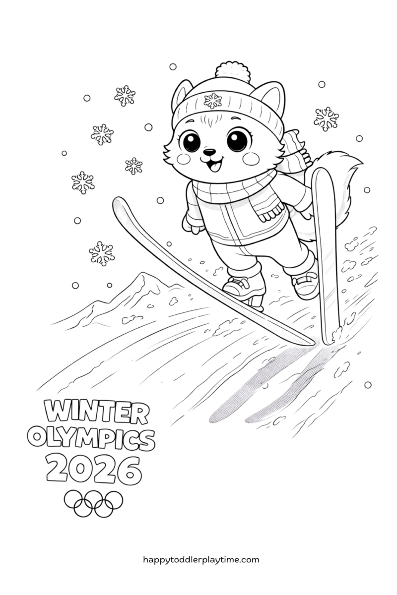 Winter Olympics Coloring Pages (Free Printable) - Happy Toddler Playtime