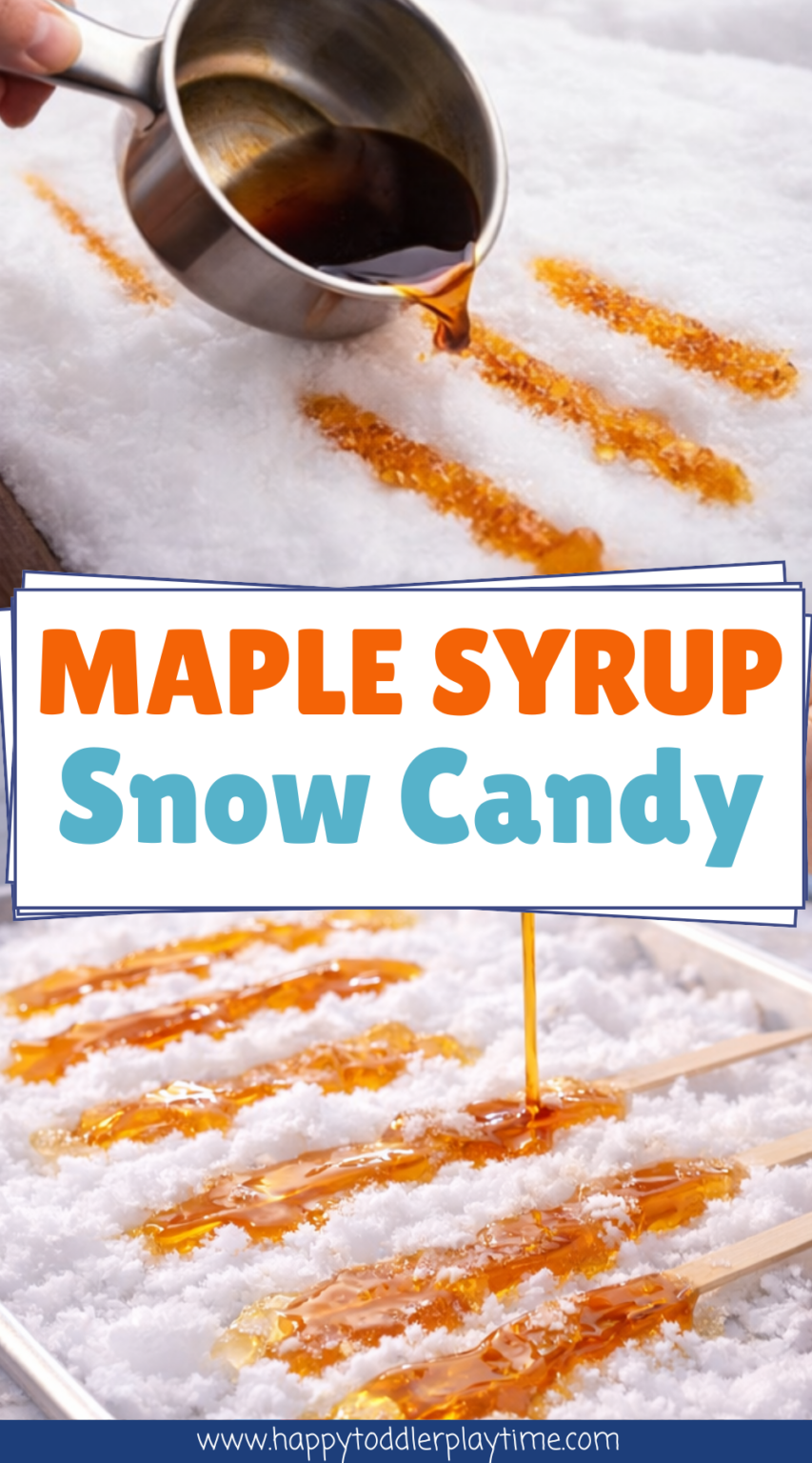 Maple Snow Candy Recipe - Happy Toddler Playtime