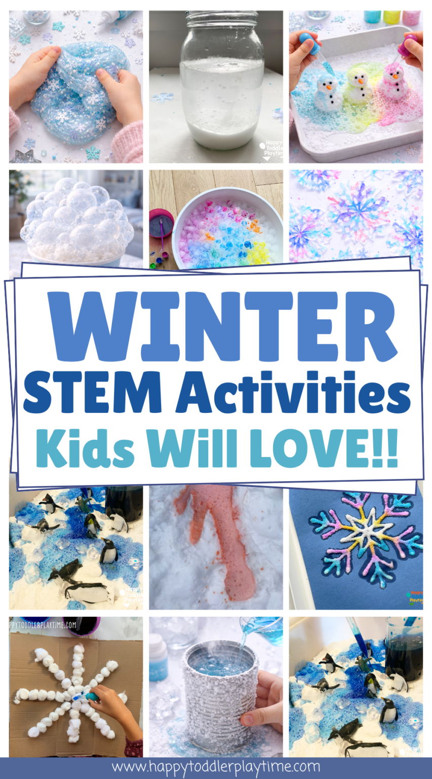 Easy Winter STEM Activities Kids Will Love! - Happy Toddler Playtime