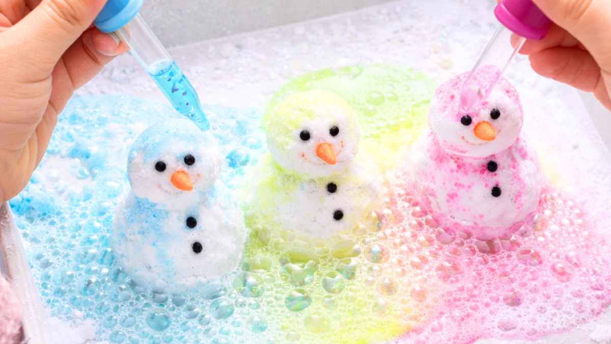 Melting Snowman Experiment - Happy Toddler Playtime