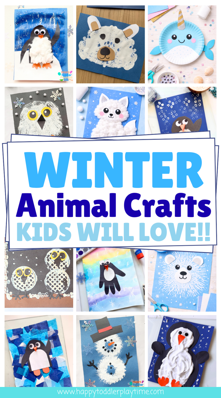 Cozy Winter Animal Crafts for Kids - Happy Toddler Playtime