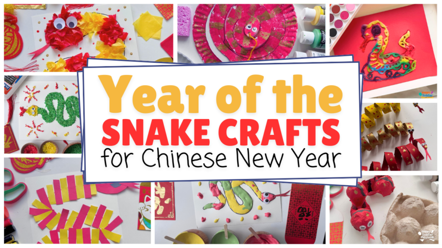 Year of the Snake Crafts for Chinese New Year - Happy Toddler Playtime