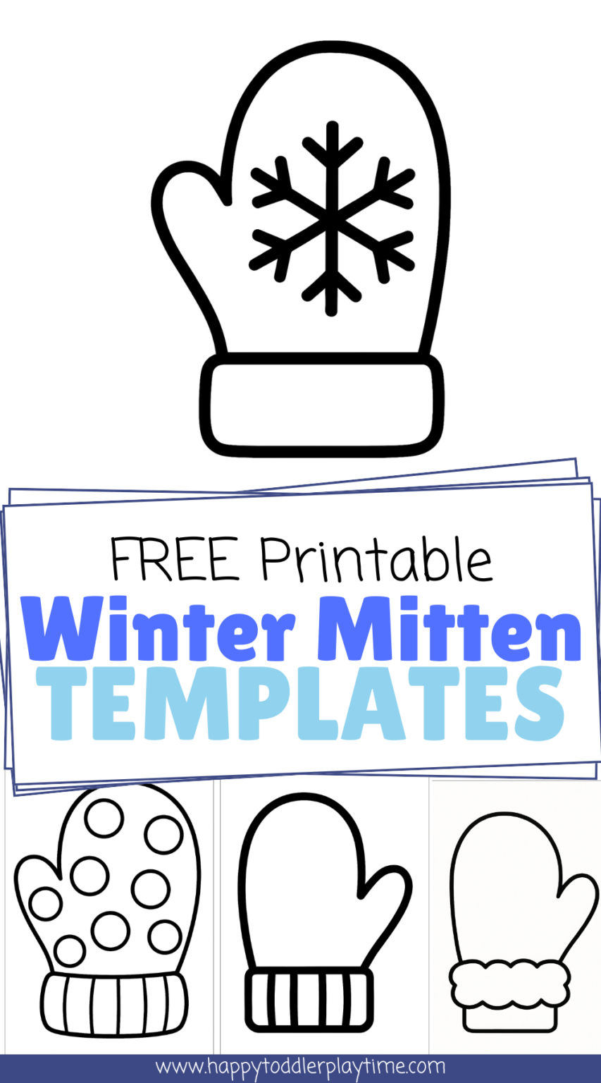 Winter Mitten Templates (Free Printables) - Happy Toddler Playtime