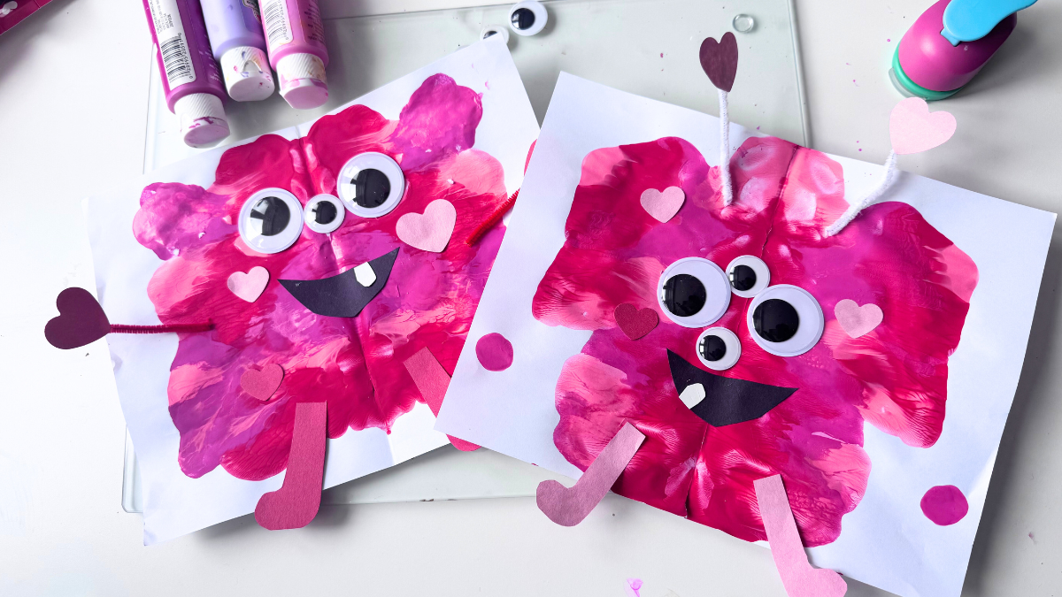 Paint Splat Love Monster Craft - Happy Toddler Playtime
