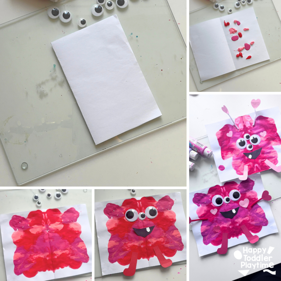 Paint Splat Love Monster Craft - Happy Toddler Playtime