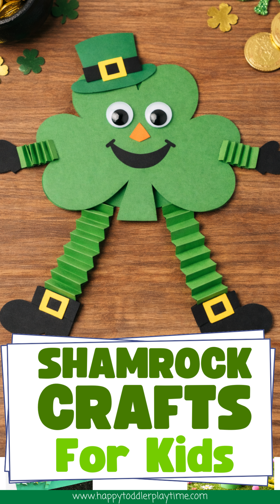 9 Shamrock Crafts for St. Patrick's Day - Happy Toddler Playtime