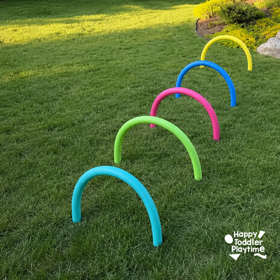 Pool Noodle Tunnels - Happy Toddler Playtime