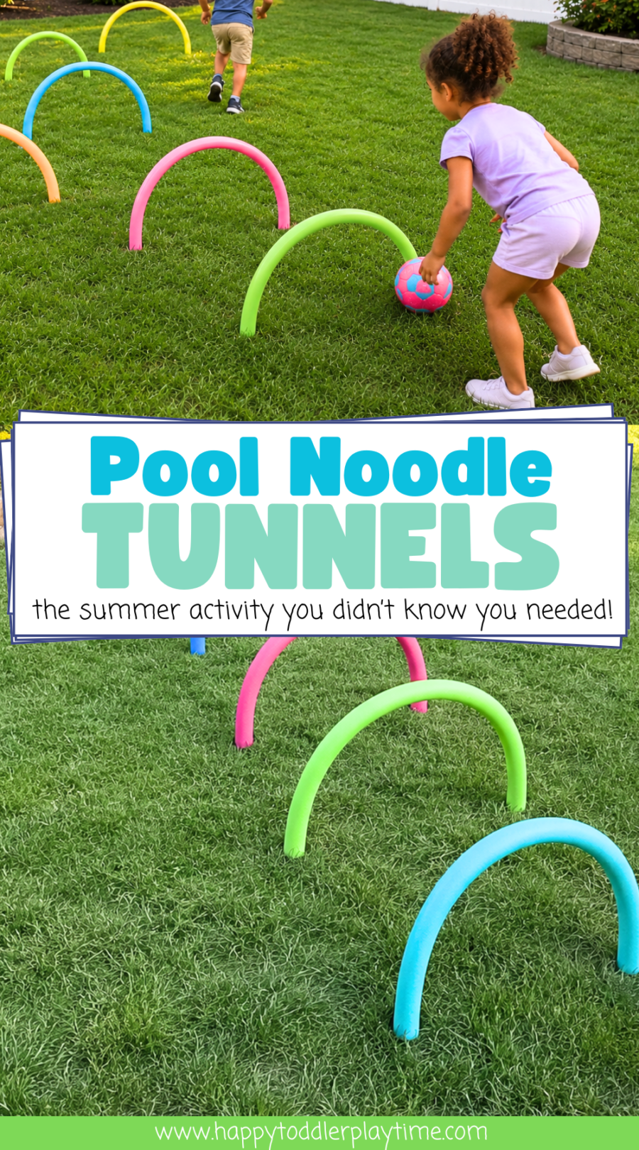 Pool Noodle Tunnels - Happy Toddler Playtime