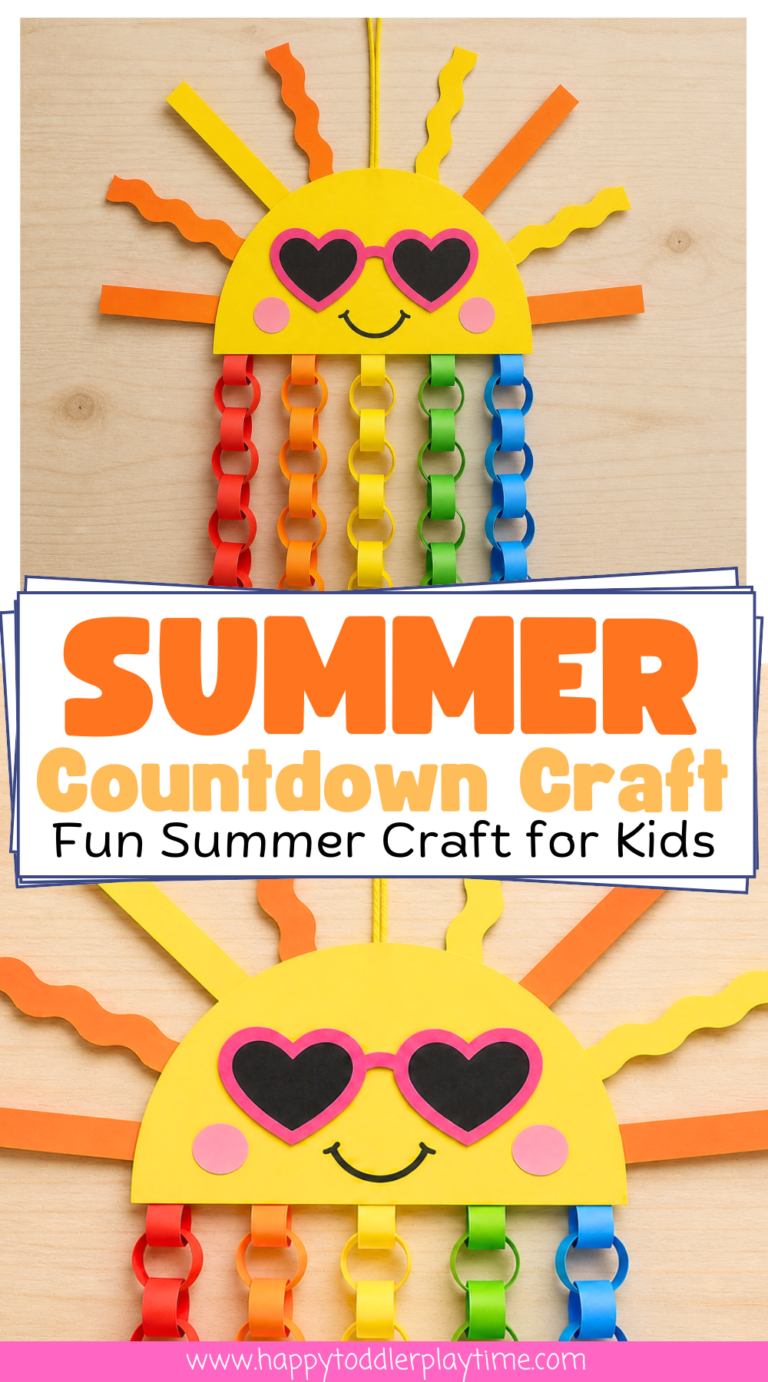 Summer Countdown Craft (with free printable) - Happy Toddler Playtime