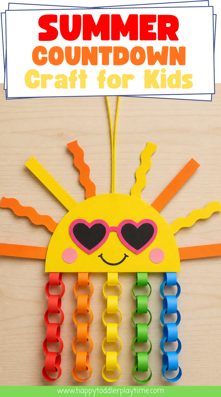 Summer Countdown Craft (with free printable) - Happy Toddler Playtime